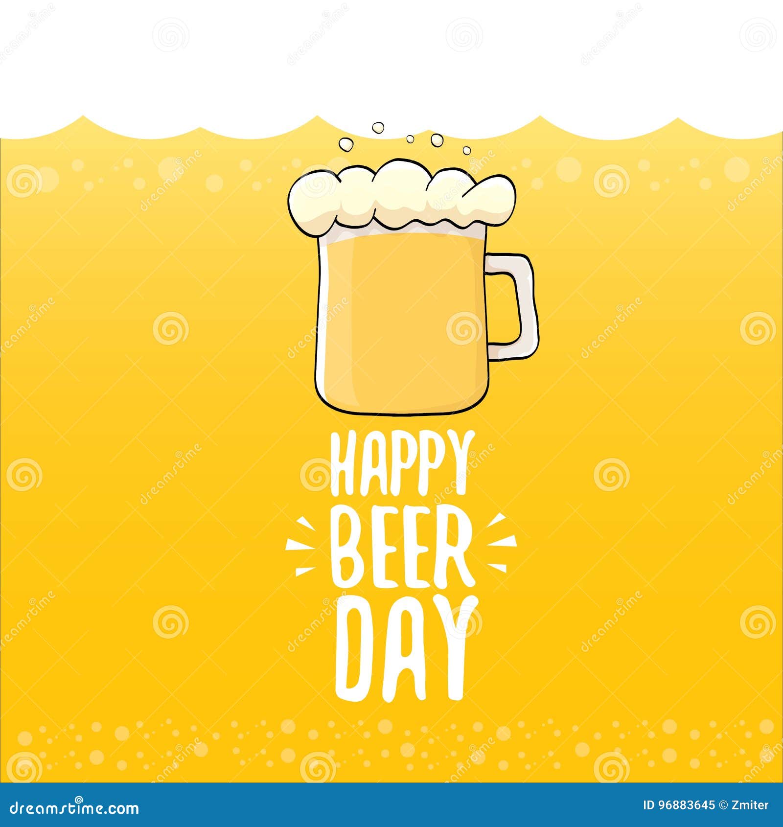 Happy Beer Day Vector Graphic Poster. Stock Vector - Illustration of ...