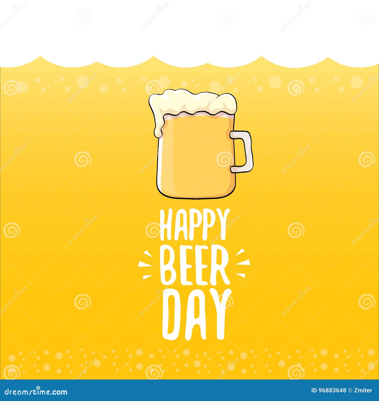 Happy Beer Day Vector Graphic Poster. Stock Vector - Illustration of ...