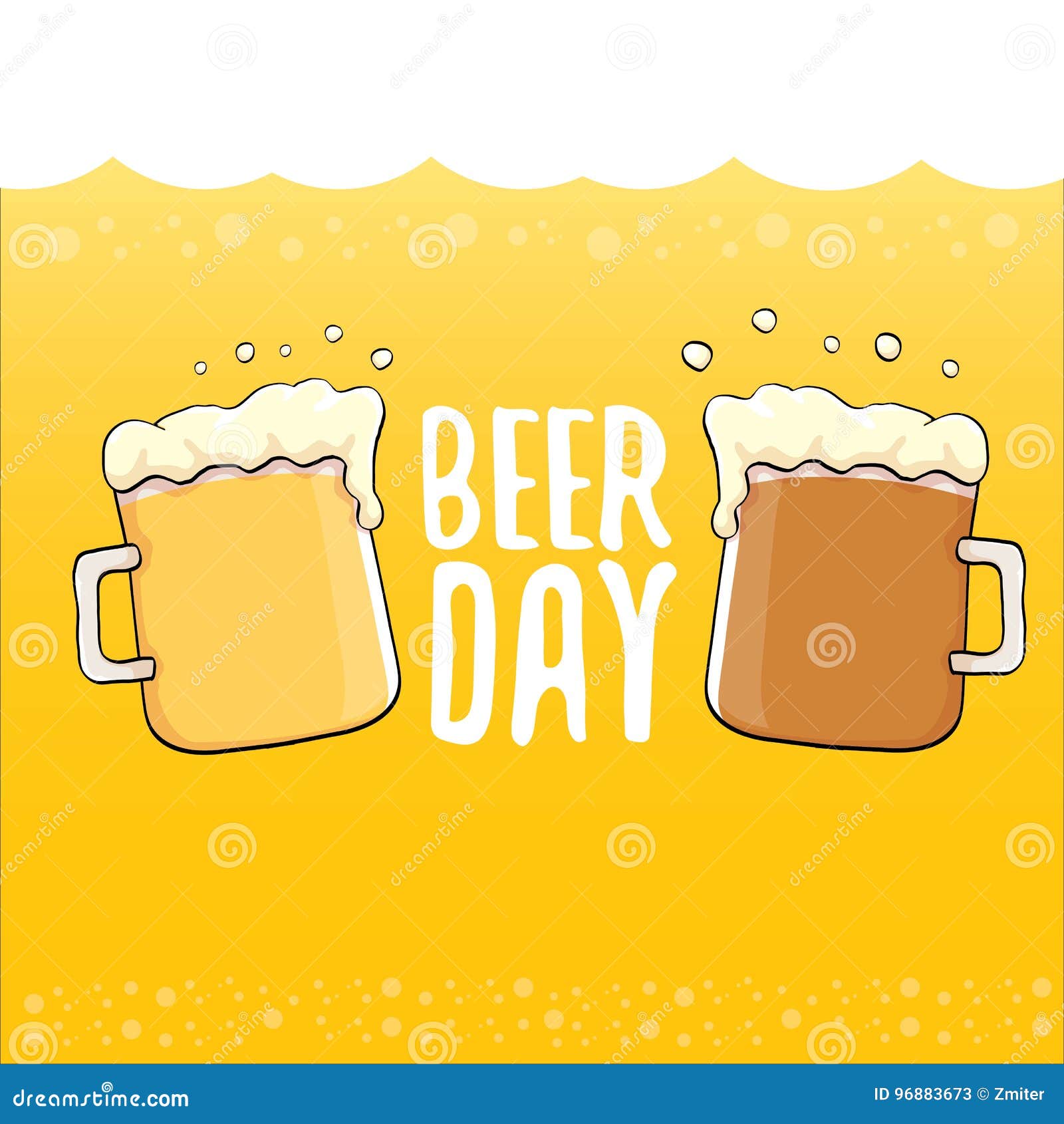 Happy Beer Day Vector Graphic Poster. Stock Vector - Illustration of ...