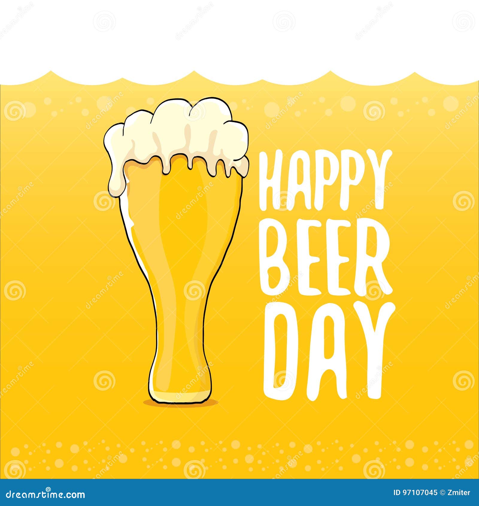 Happy Beer Day Vector Graphic Poster. Stock Vector - Illustration of ...