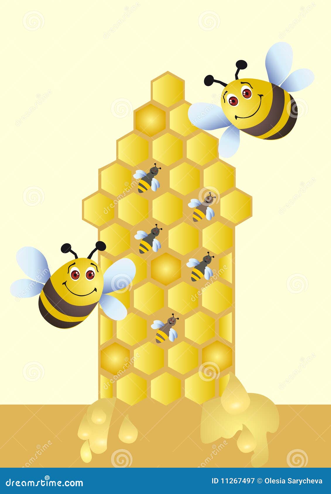 Happy bees stock illustration. Illustration of romance - 11267497