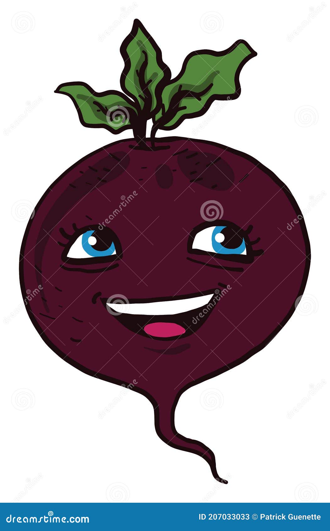 Happy Beet Character With Thumbs Up Cartoon Vector | CartoonDealer.com ...
