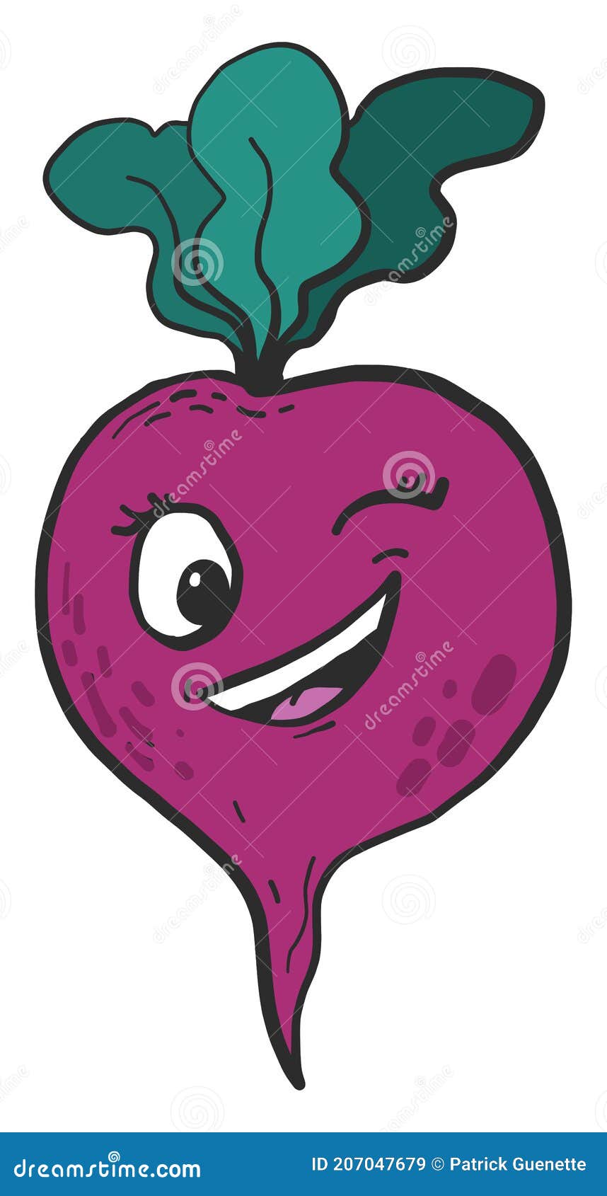 Happy Beet Character With Thumbs Up Cartoon Vector | CartoonDealer.com ...