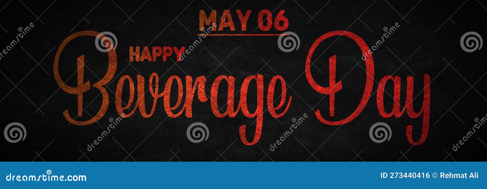 Happy Beverage Day, May 06. Calendar of May Text Effect, Design Stock ...