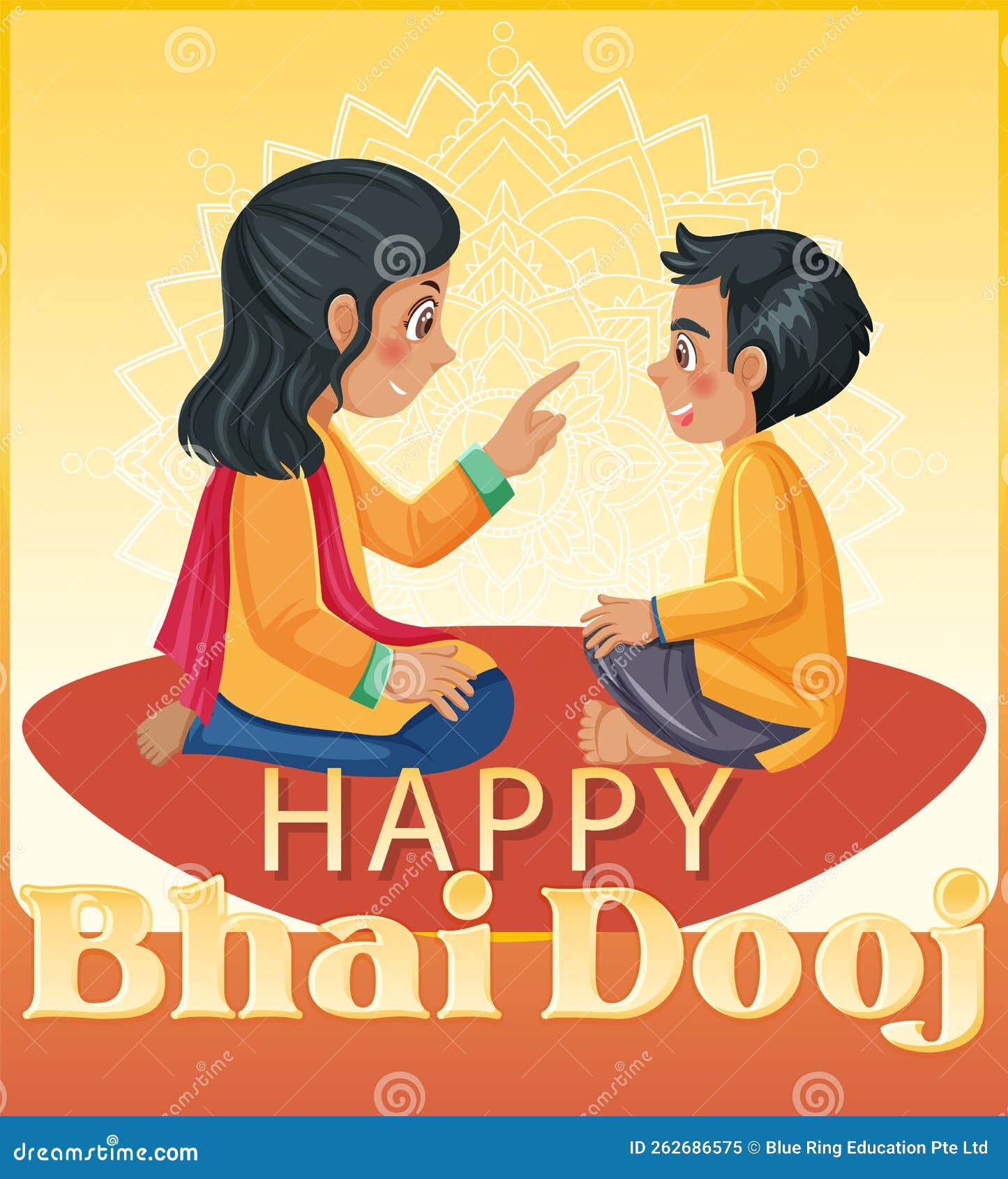 Happy Bhai Dooj Poster Design Stock Vector - Illustration of banner ...
