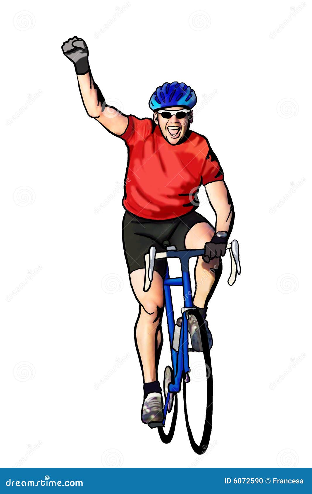 Happy Bike Racer stock illustration. Illustration of wheel - 6072590