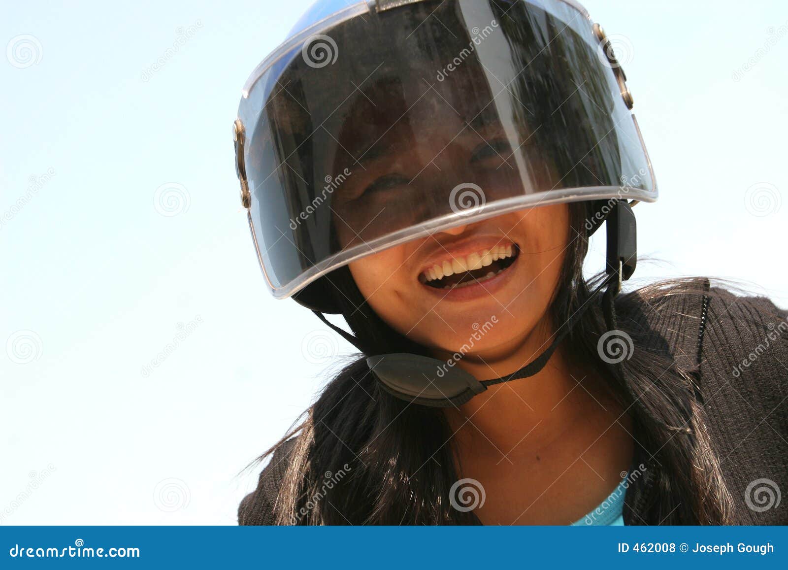 Happy Biker stock photo. Image of bike, laugh, female, woman - 462008