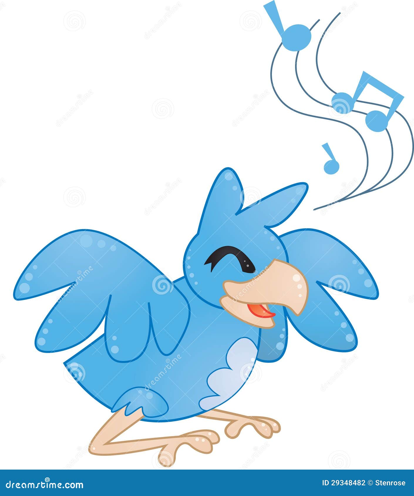 Happy bird stock vector. Illustration of bird, flying - 29348482