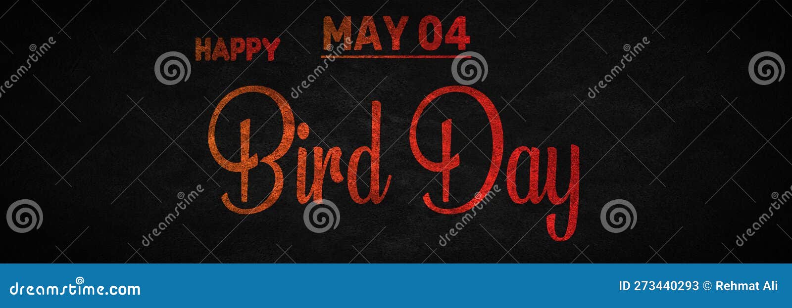 Happy Bird Day, May 04. Calendar of May Text Effect, Design Stock ...