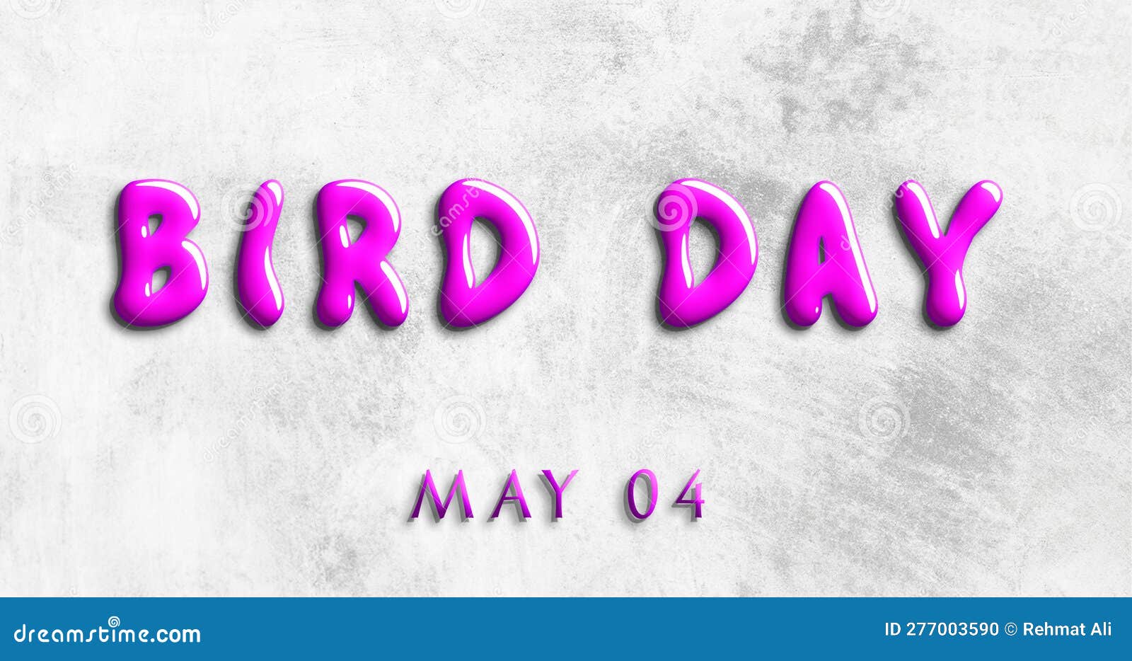 Happy Bird Day, May 04. Calendar of May Water Text Effect, Design Stock ...