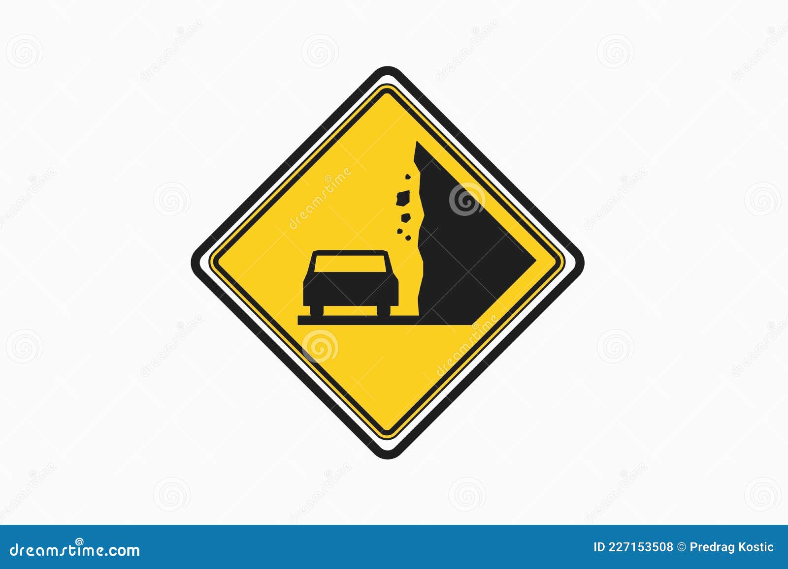 Landslide Hazard Vector Warning Sign | CartoonDealer.com #242200129