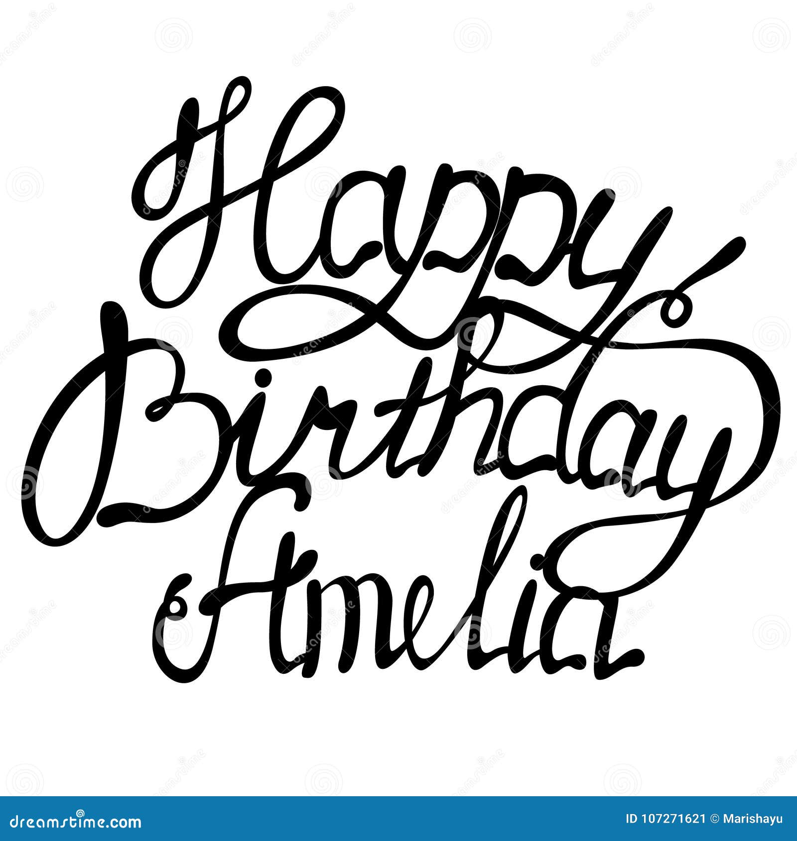 Happy Birthday Amelia Stock Illustrations – 4 Happy Birthday Amelia ...