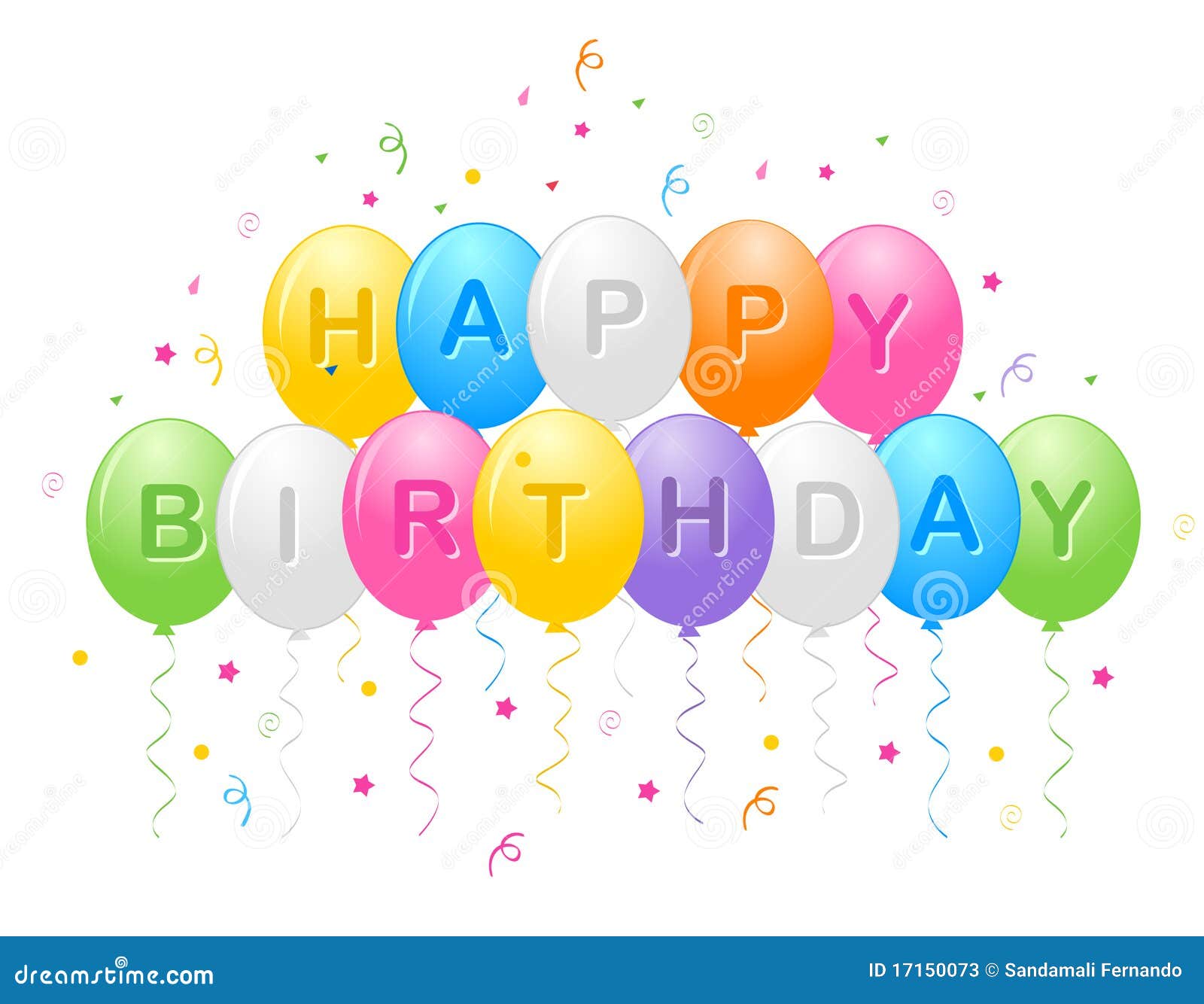 Happy Birthday Balloons Stock Photos - Image: 17150073