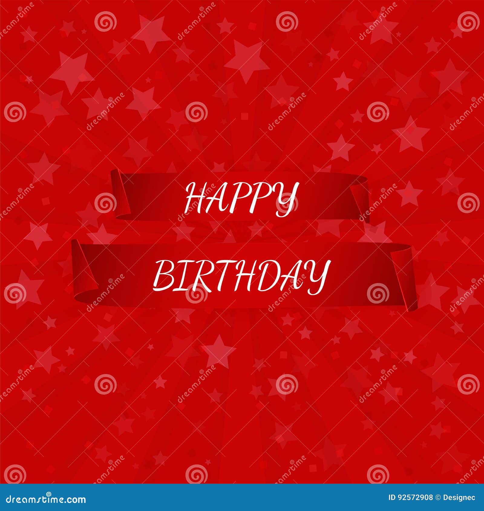 Happy Birthday Banner. Paper Scrolls. Vector Illustration Stock Vector ...