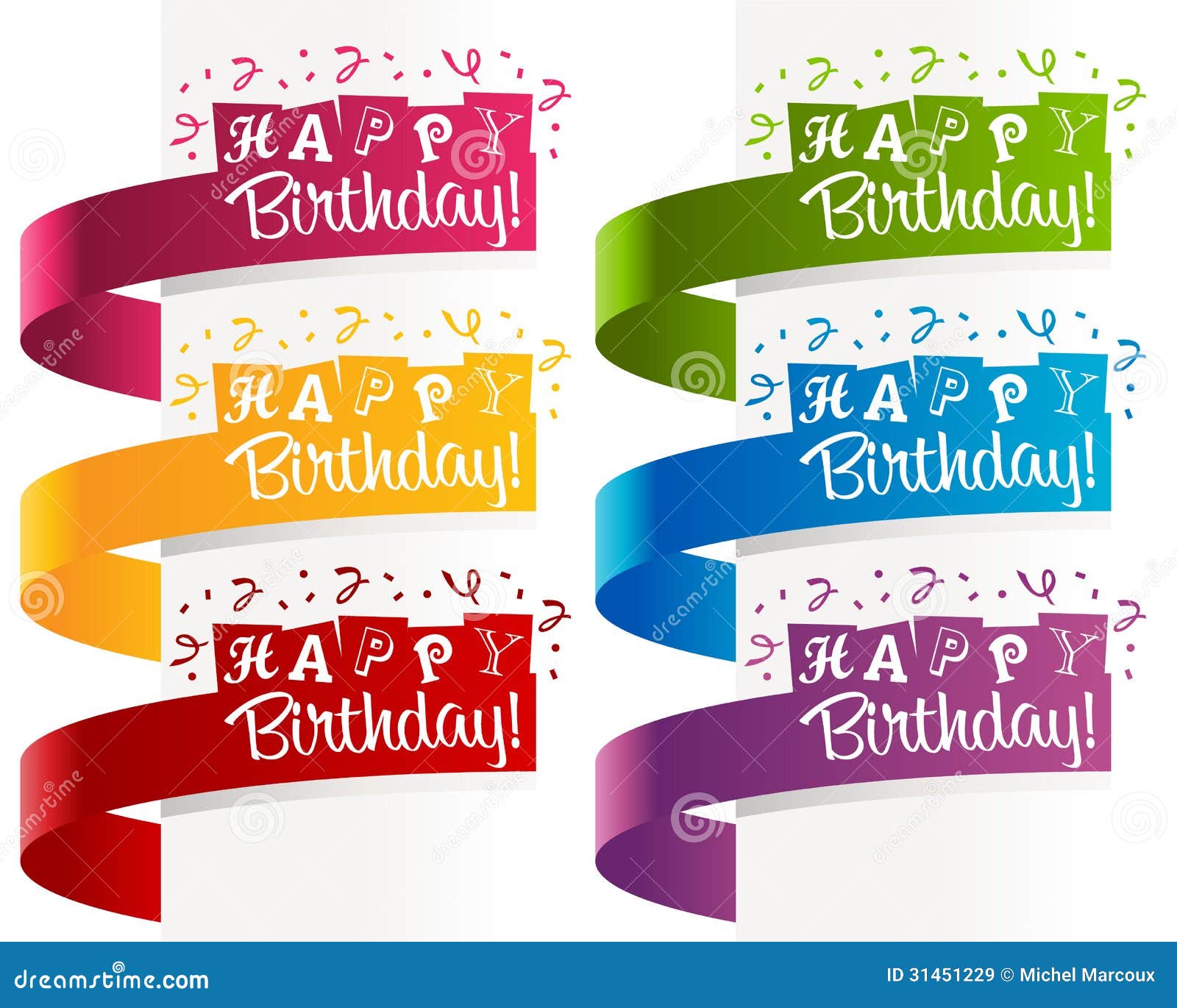 Happy Birthday Banners stock vector. Illustration of birthday - 31451229