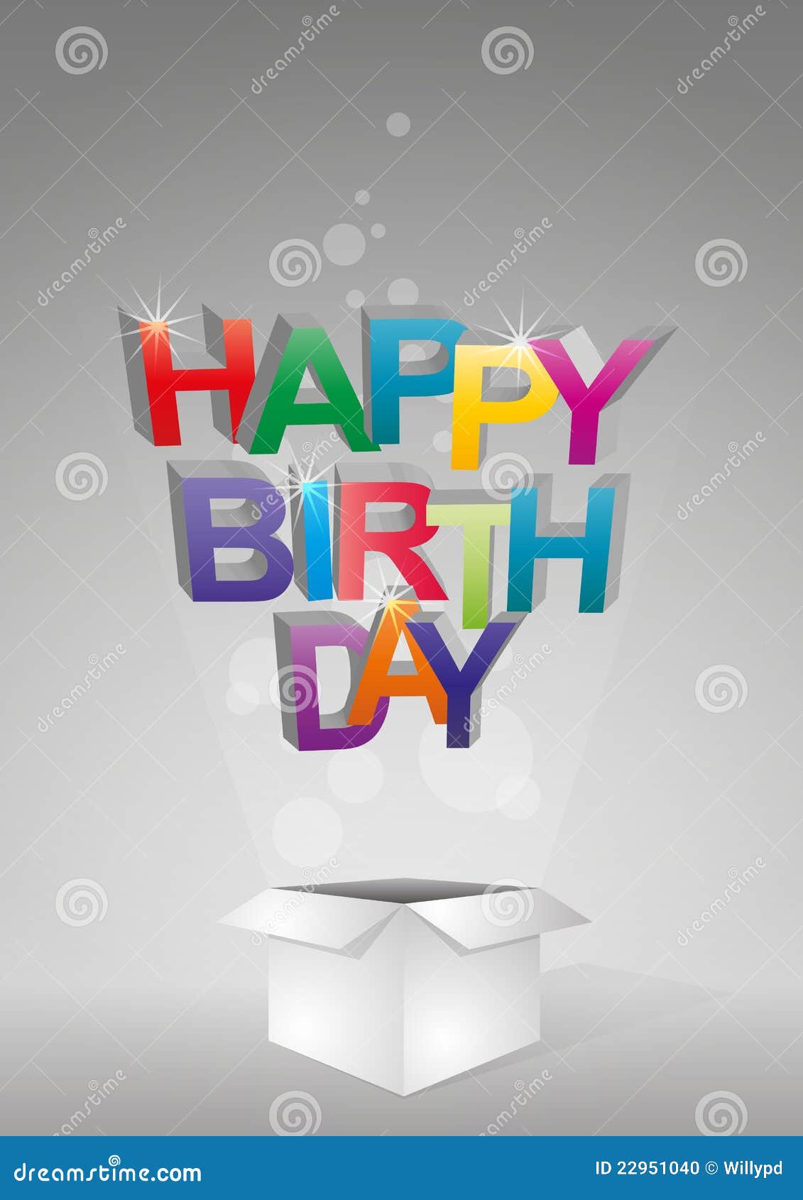 Happy birthday box stock vector. Illustration of carton - 22951040