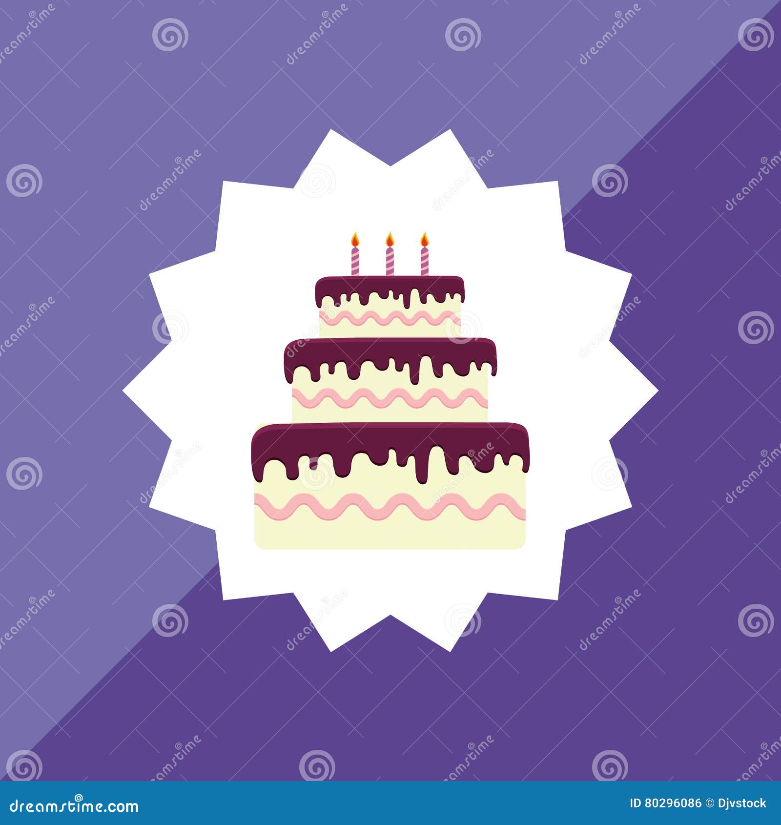 Happy birthday cake stock vector. Illustration of celebrate - 80296086