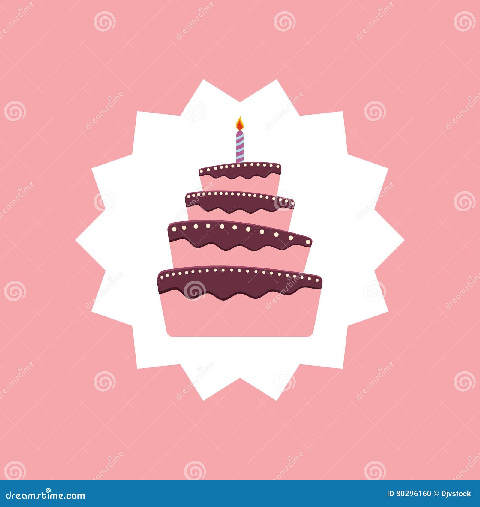 Happy birthday cake stock vector. Illustration of dessert - 80296160