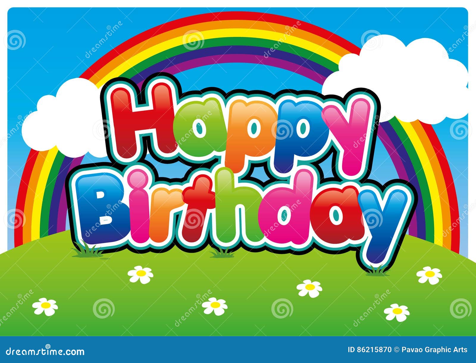 Happy Birthday Card stock vector. Illustration of birthday - 86215870