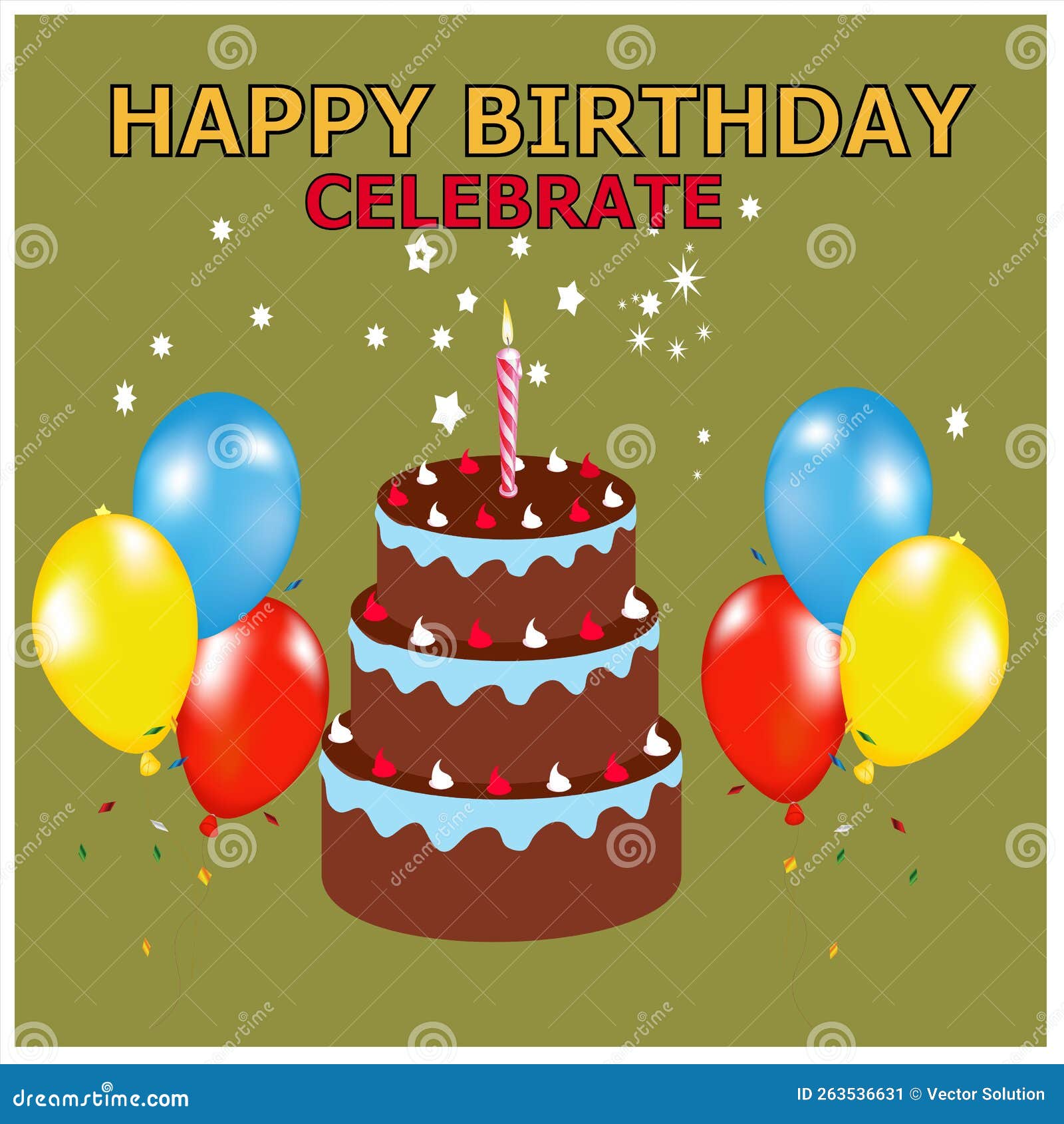 Happy Birthday Celebrate Background Stock Illustration - Illustration ...