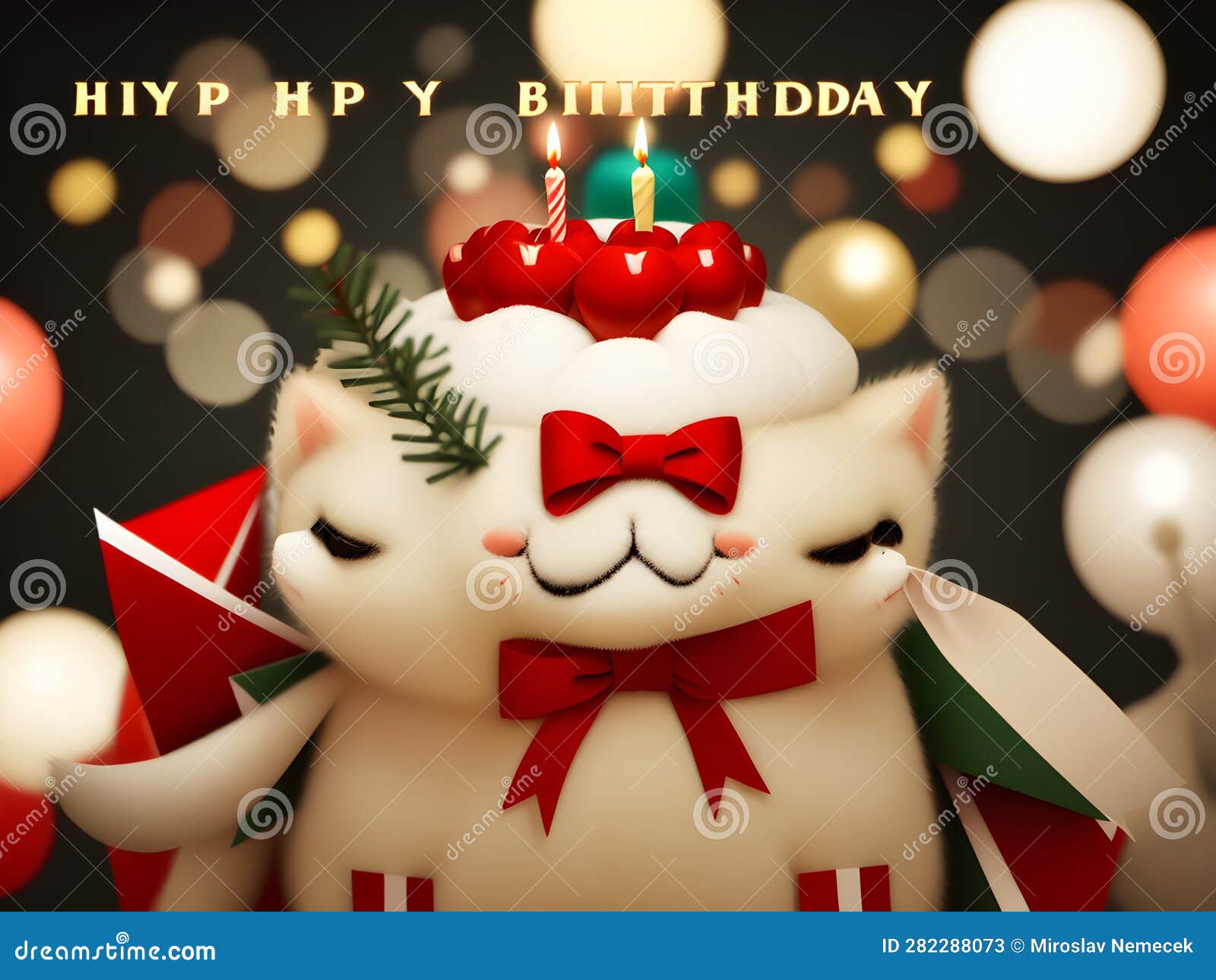 Happy Birthday Celebration, Generative AI Illustration Stock ...