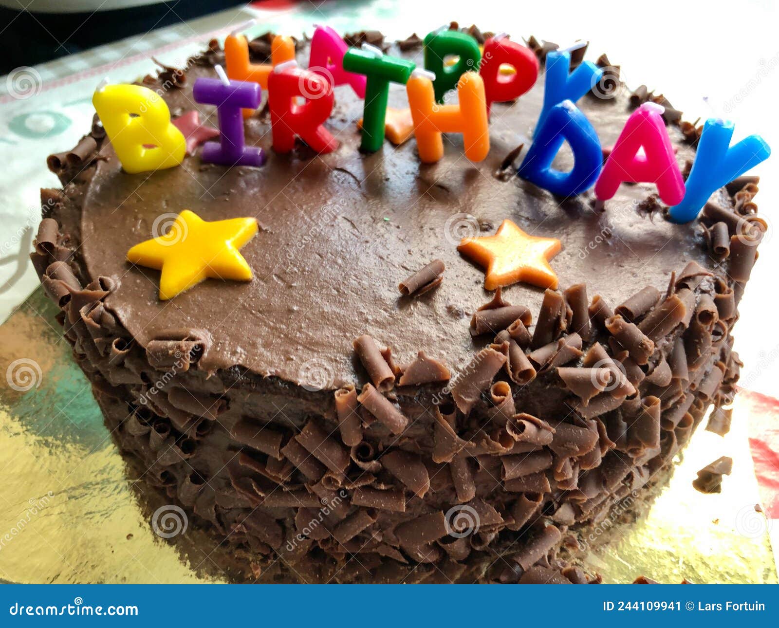 Happy Birthday Chocolate Cake Stock Image - Image of diet, homemade ...