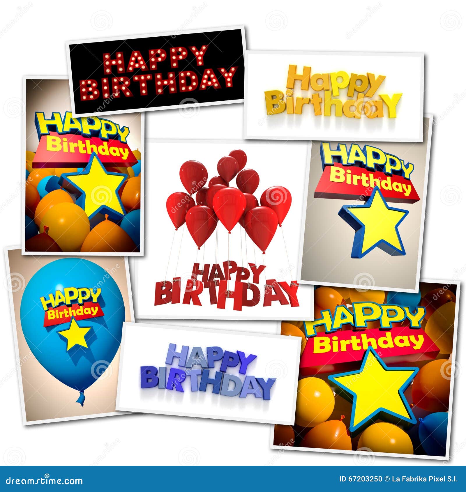 Happy Birthday collection stock photo. Image of celebrate - 67203250