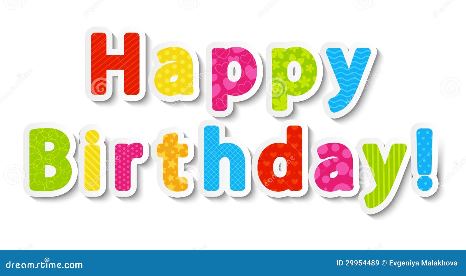 Happy Birthday Paper Letters Stock Vector - Illustration of background ...