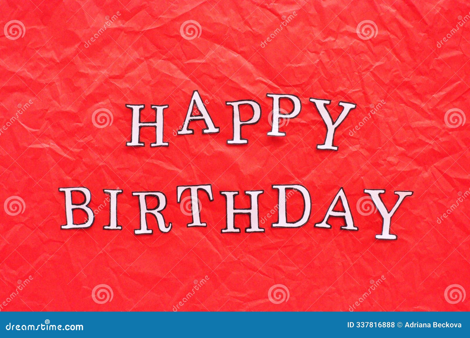 Red Background with Happy Birthday Write Stock Photo - Image of petal ...