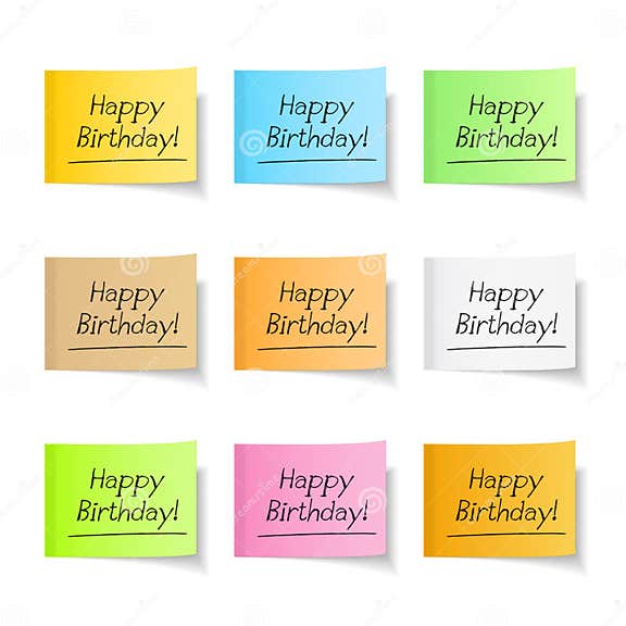 Happy Birthday stock vector. Illustration of adhesive - 33287247