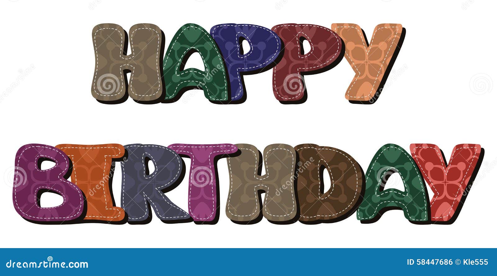 Happy Birthday Dedication on White Stock Vector - Illustration of ...