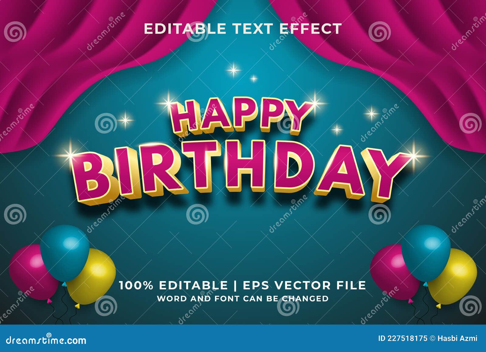 Happy Birthday Editable Text Effect Template Style Premium Vector Stock ... Happy Birthday Editable Text Effect Template Style Premium Vector Stock ...