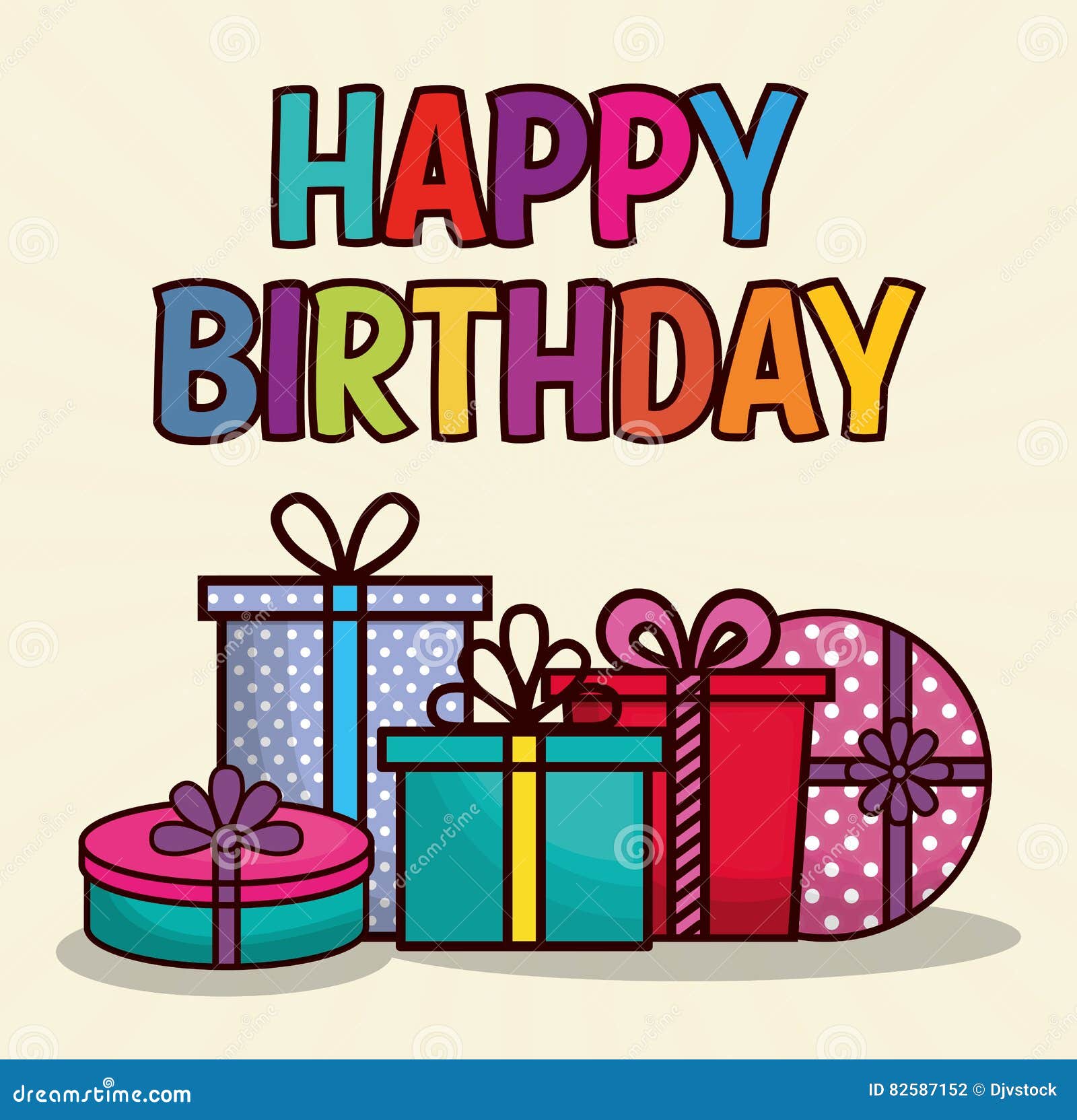 Happy Birthday Emblem Image Stock Vector - Illustration of ornament ...