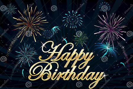 Happy Birthday Firework stock vector. Illustration of explosion - 22710694