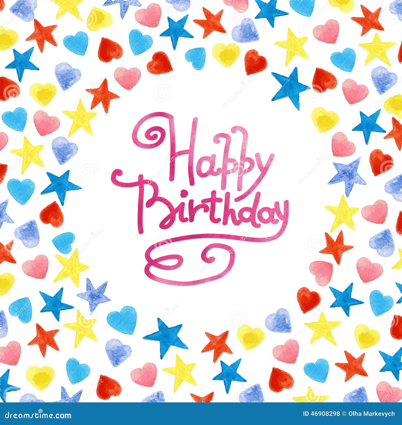 Happy Birthday frame stock vector. Illustration of birthday - 46908298