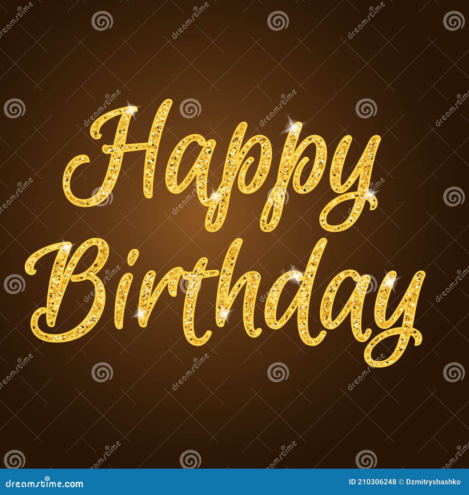 Happy Birthday Glitter Text on Dark Background. Stock Vector ...