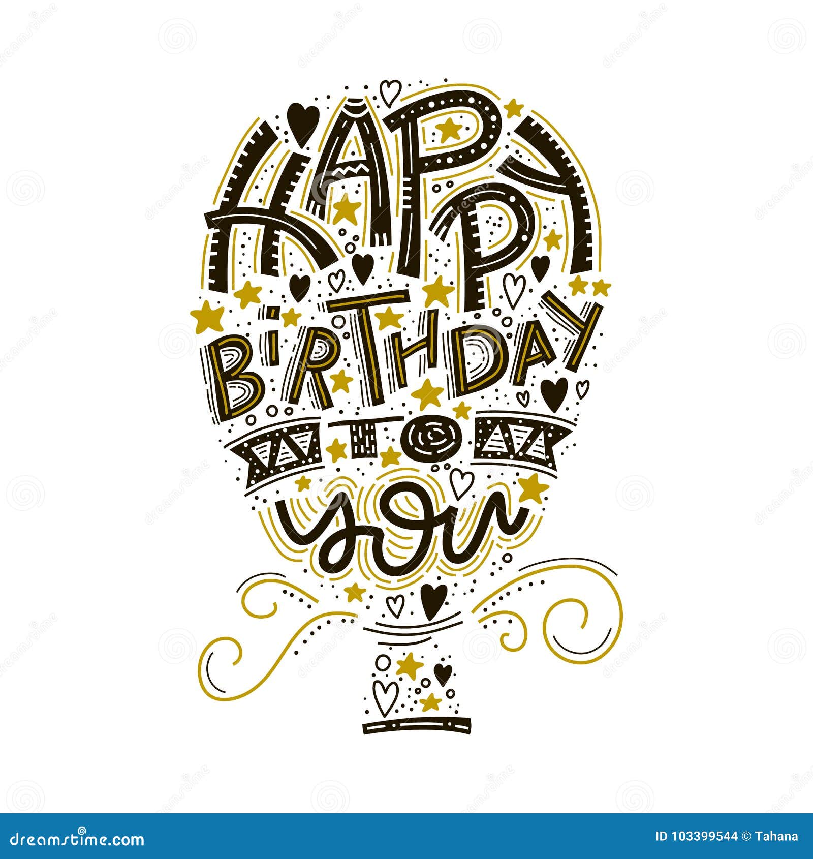 Happy Birthday Greeting Card Lettering. Hand Drawn Invitation ... Happy Birthday Greeting Card Lettering. Hand Drawn Invitation ...