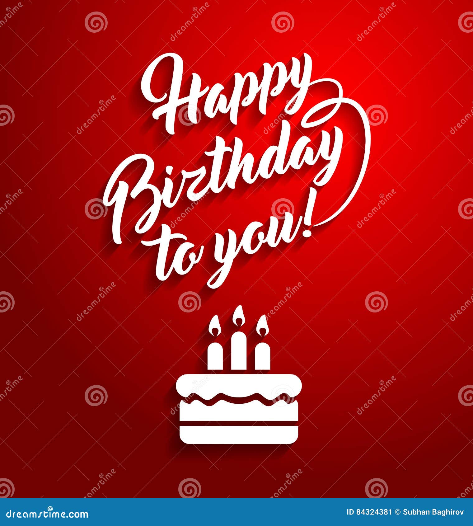 Happy Birthday Greeting Lettering Text. Stock Vector - Illustration of ...