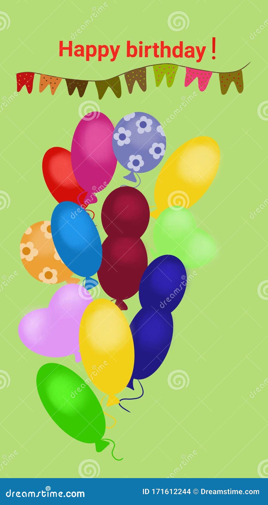 Happy Birthday Greeting stock illustration. Illustration of abstraction ...