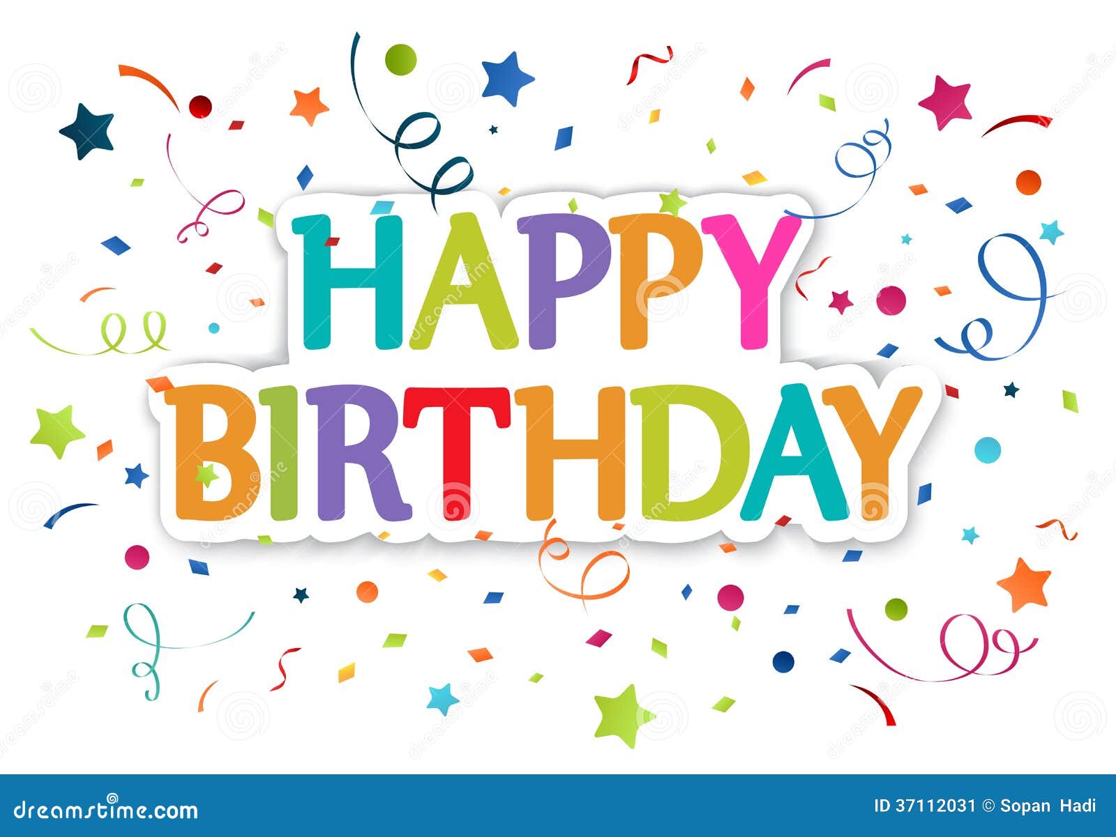 Happy birthday greetings stock vector. Illustration of happiness - 37112031