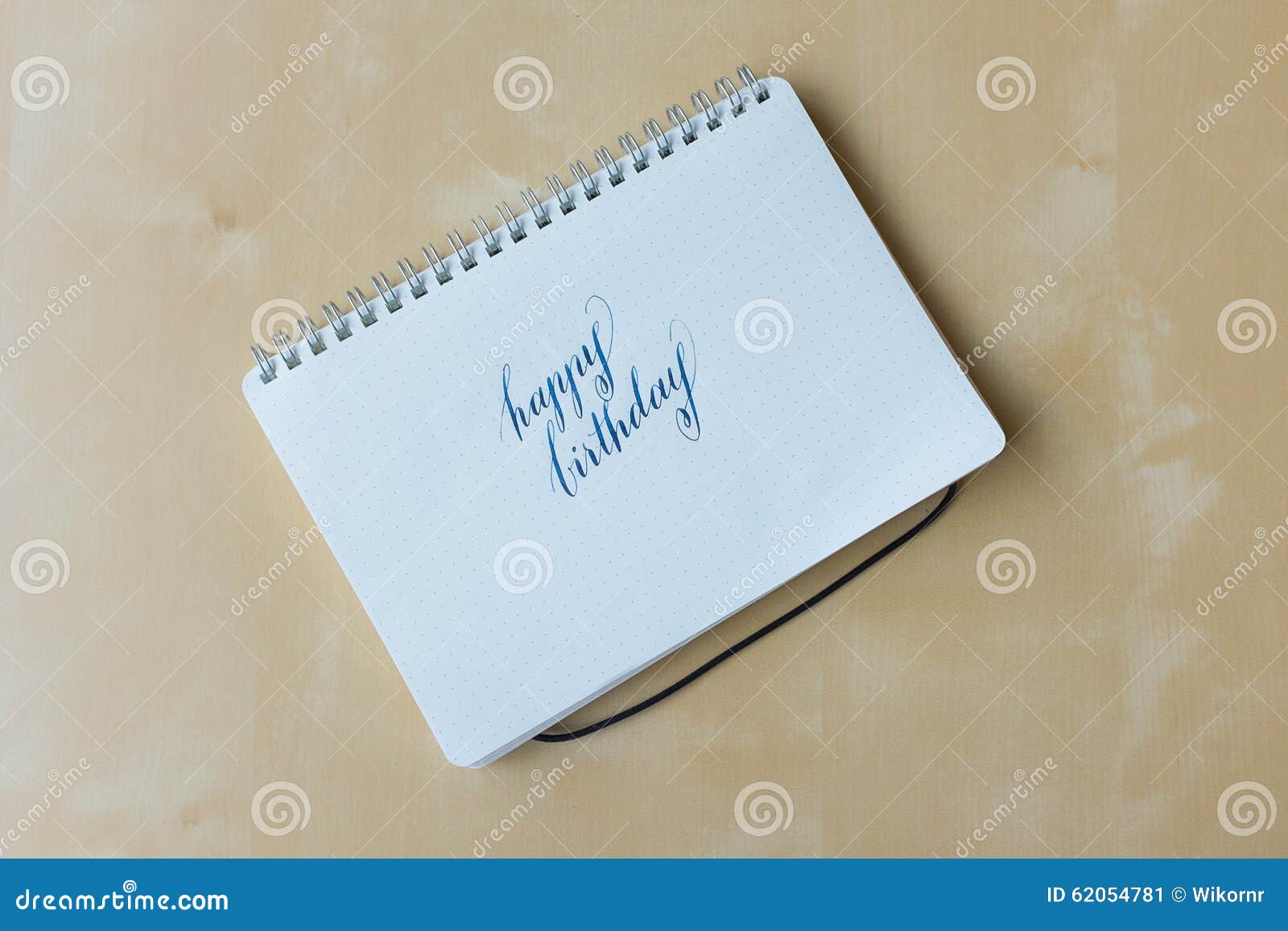 Happy Birthday Hand Writing Stock Image - Image of hand, paper: 62054781