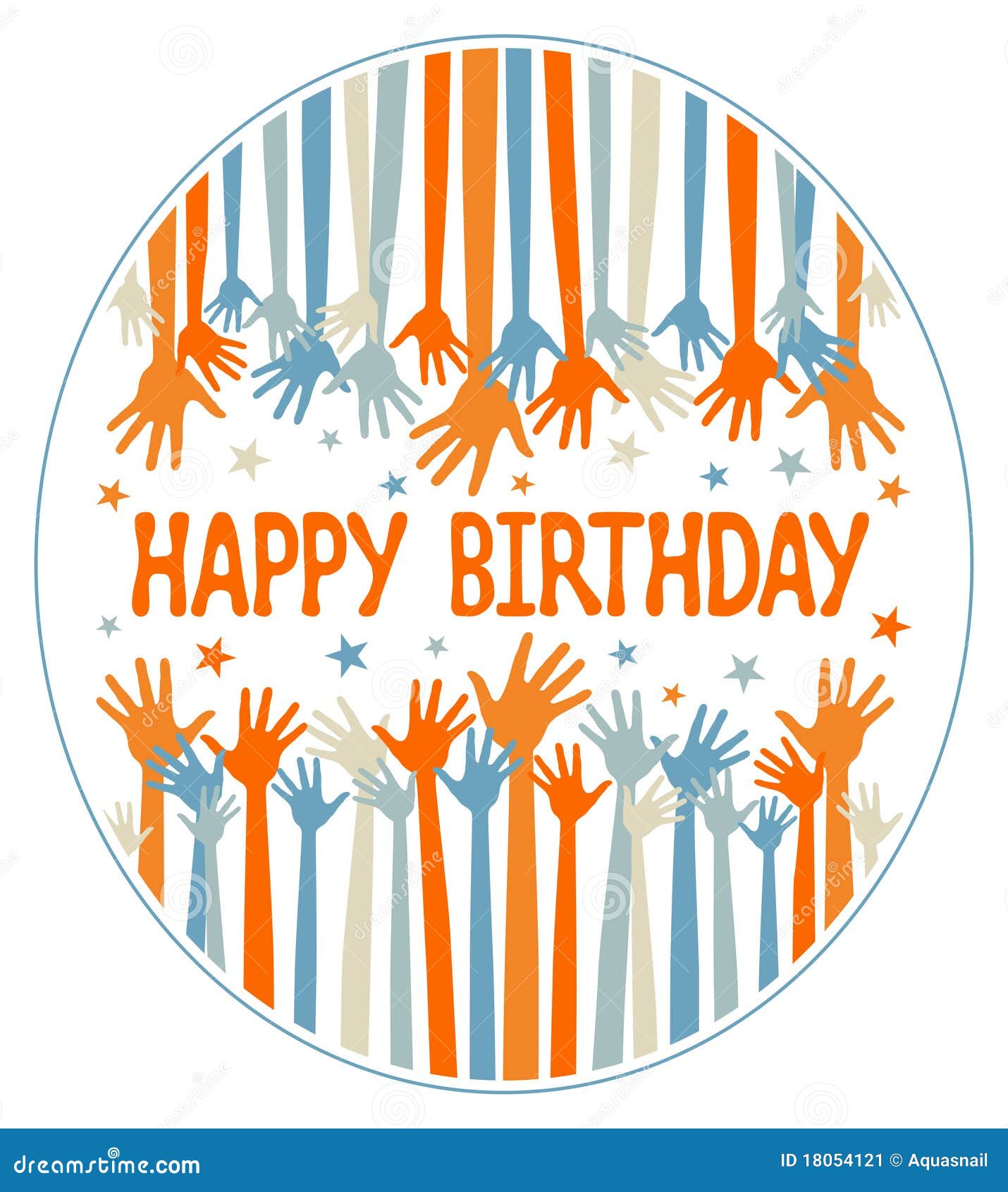 Happy Birthday Hands Design. Stock Vector - Illustration of jubilation ...