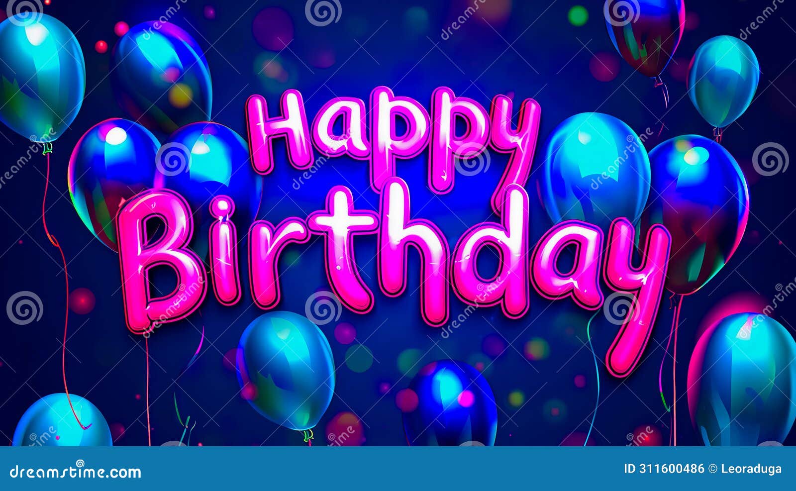 "Happy Birthday" Inscription for a Birthday Card Stock Illustration ...