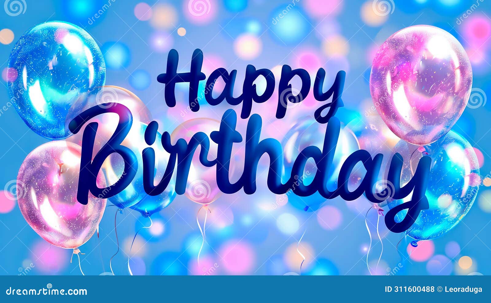 "Happy Birthday" Inscription for a Birthday Card Stock Illustration ...