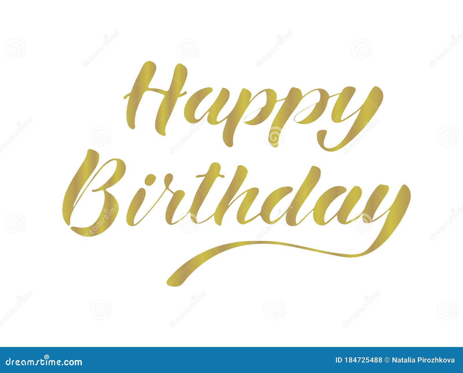 Happy Birthday Lettering Gold Effect Stock Vector - Illustration of ...