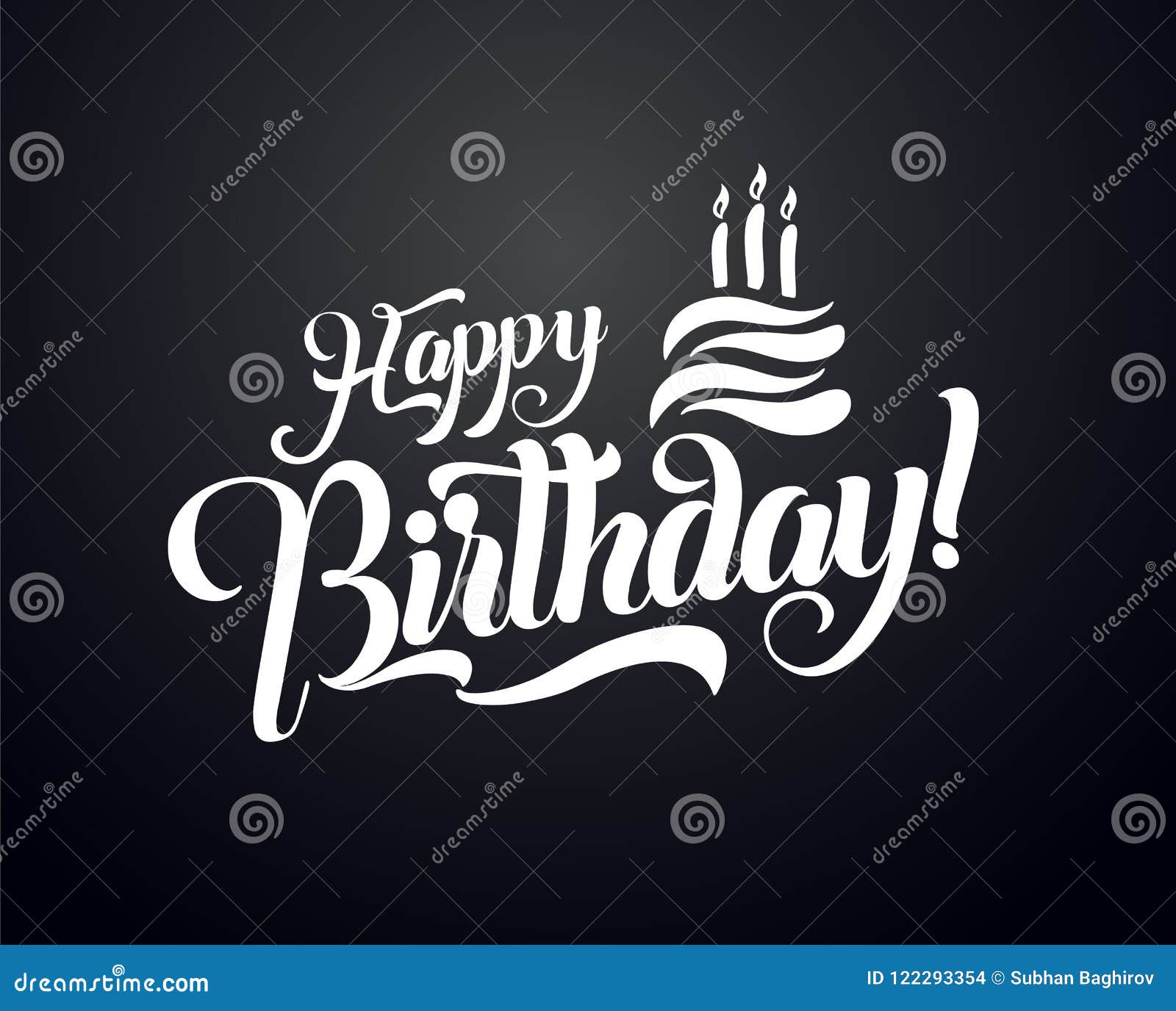 Happy Birthday Lettering Text Vector Illustration. Birthday Greeting ...