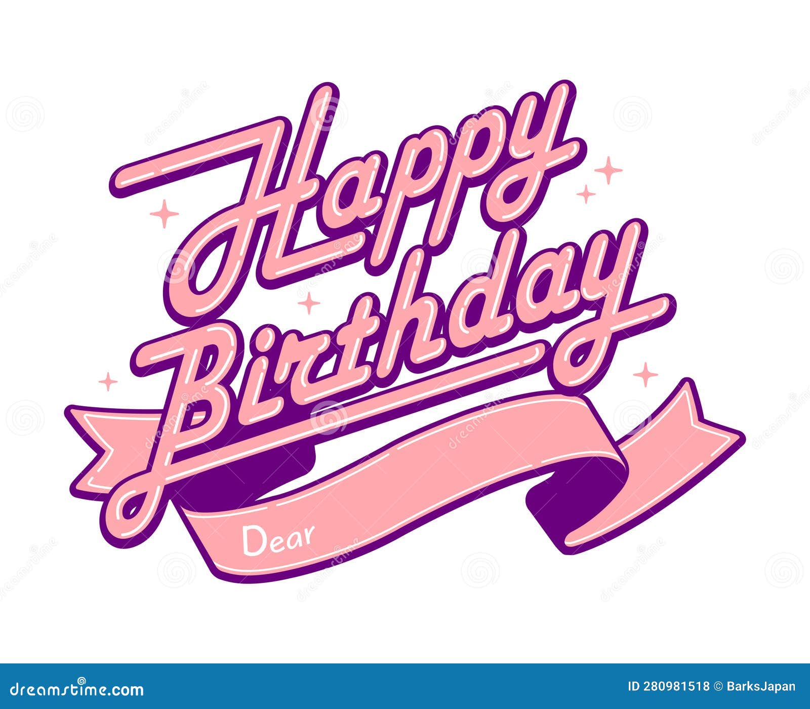 Happy Birthday Logo Illustration Stock Vector - Illustration of symbol ...