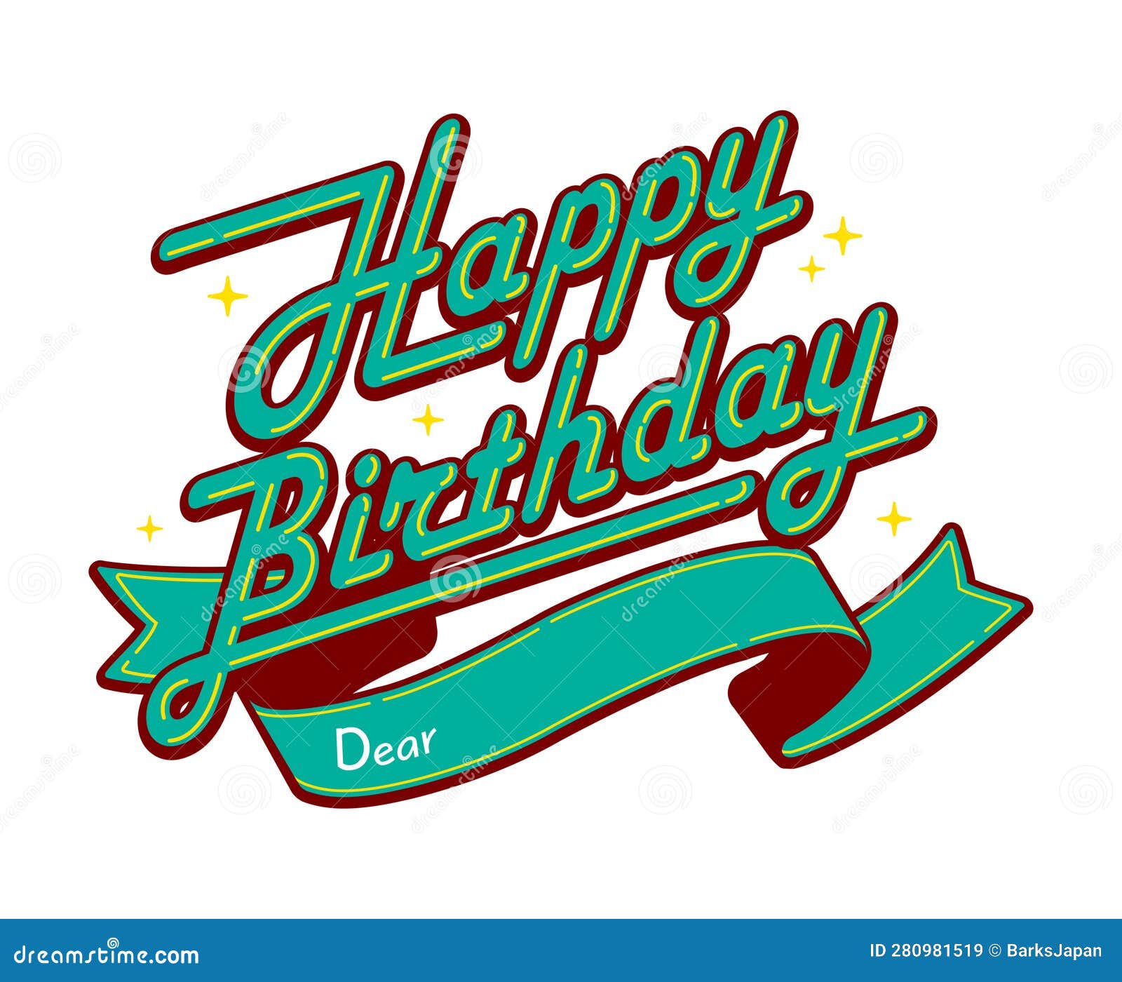 Happy Birthday Logo Illustration Stock Vector - Illustration of type ...