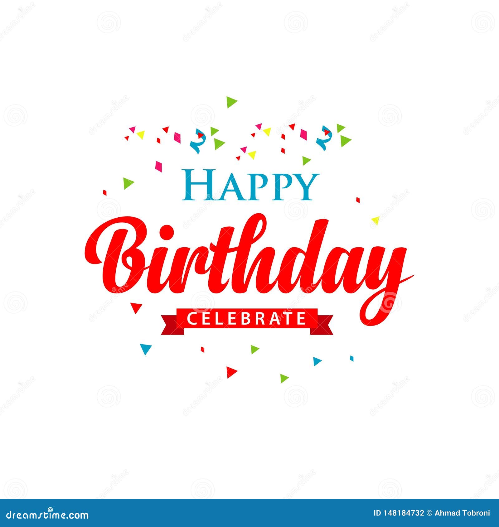 Happy Birthday Logo Vector Template Design Illustration Stock Vector ...