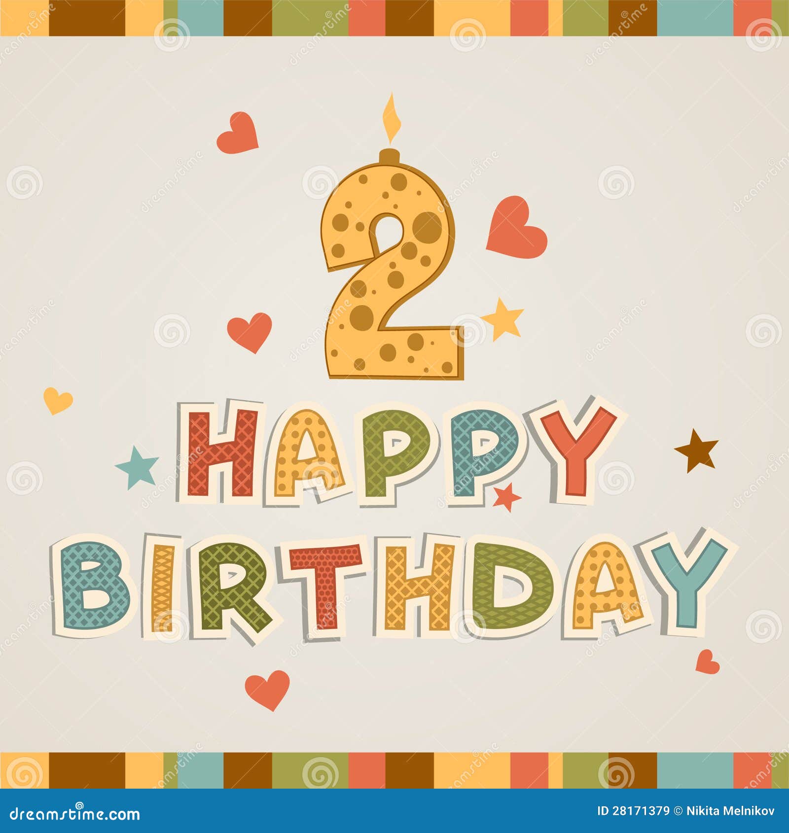 Happy birthday. Number two stock vector. Illustration of small - 28171379